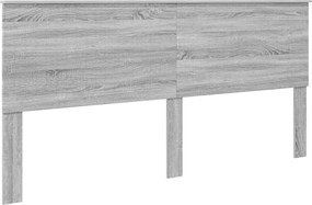 Rám postele s čelo Šedá Sonoma 200 x 200 cm Inženýrské dřevo 3411087