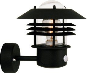 NOR 25101003 Venkovní nástěnné svítidlo Vejers Sensor 1x60W E27 černá čirá - NORDLUX
