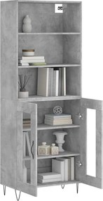Skříň highboard betonově šedá 69,5x34x180 cm kompozitní dřevo 3189313