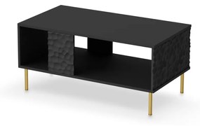Konferenční stolek BULLET 92 cm černý/zlatý
