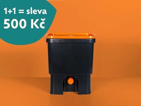 Skaza KOMPOSTÉR BOKASHI ORGANKO - ČERNÁ/ORANŽOVÁ + 1 kg směsi