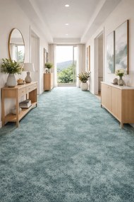 ITC, Metrážový koberec Serenade 027, na míru, šíře 4m,5m, modrá, filc, ložnice