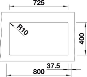 BLANCO GmbH + Co KG Blanco SUBLINE 350/350 U InFino Silgranit černá bez táhla