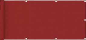 vidaXL Balkonová zástěna 75 x 400 cm HDPE [42316] Barva: Červená