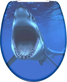 Eisl Sanitär WC prkénko Duroplast Soft Close Blue Shark 82371