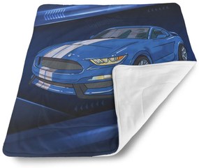 Sablio Deka pro miminko Mustang Modré pozadí s pruhy - 80x100 cm