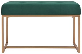Lavice Kelby - zelená - sametová | 120 cm