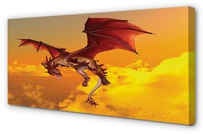 Obrazy na plátně Zataženo oblohy drak 120x60 cm