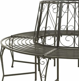 Zahradní lavice kolem stromu 160 cm ocel 313033