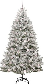 Umělý vánoční stromeček 210 cm 300 LED Teplá bílá PVC a ocel 3395759