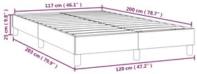 Rám postele šedý 120 x 200 cm umělá kůže,  3120692