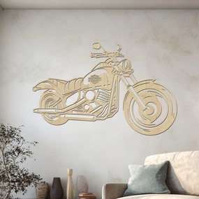 dřevo života Dřevěný obraz motorky Chopper Zvolte rozměr (cm): 95x61, Zvolte barvu dekoru: Javor