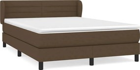 Box spring postel s matrací tmavě hnědá 140x200 cm textil 3126328