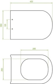 Laveo Akan, sada konstrukce s mísou, sedadlem a tlačítkem, LAV-VMDD600S