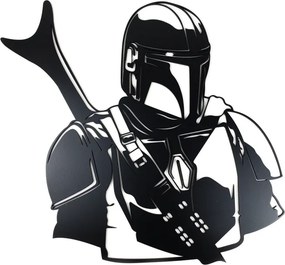 Dřevěná dekorace Star Wars Mandalorian černý