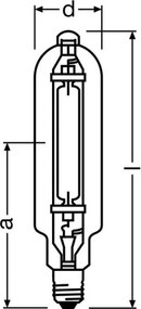 Výbojka OSRAM HQI-T 2000W/D/I E40 studená bílá 7450K