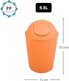 MSV AKO výklopný koš 5.5 L oranžový / plast