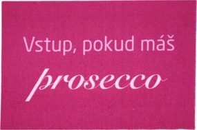 Rohožka Vstup pokiaľ máš Prosecco 40x60 cm, 40x60, ružová, Mercury Flooring