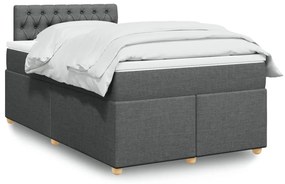Box spring postel s matrací tmavě šedá 120x200 cm textil 3288955