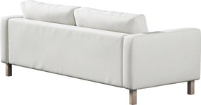 Potah na pohovku IKEA Karlstad, 3-místná, rozkládací barva krémová látka pletený vzor