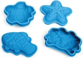 Bigjigs Toys Silikonové formičky Ocean modrá / od 18 měsíců