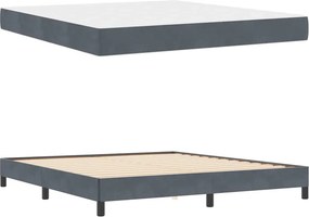Postel s boxspringem s matrací Tmavě šedá 180 x 200 cm textil 3398708