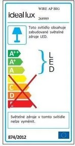 ILUX 268989 LED Venkovní zápustné svítidlo do zdi Ideal Lux WIRE AP BIG BIANCO 268989 4W 200lm 3000K IP65 14cm bílé - IDEALLUX