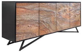 Massive home | Luxusní komoda MOUNTAIN SOUL z akáciového masivu a přírodního kamene 175cm