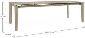 BIZZOTTO Rozkládací jídelní stůl ASIRI světlý 180-250x100 cm 0731381