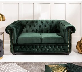 Askont Chesterfield Oxford: Pohovka 2M dark green forest