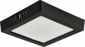 LED přisazený stropní panel – čtverec, 12 W, 1200 lm, černý