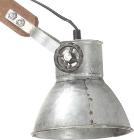 Nástěnná lampa industriální styl stříbrná kulatá E27 320575