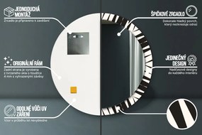 Kulaté dekorativní zrcadlo Geometrie abstrakce fi 100 cm