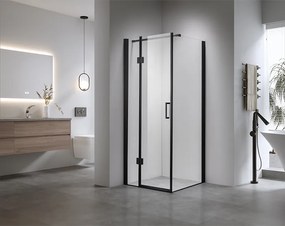 BPS-koupelny Čtvercový sprchový kout ZES KZ1390B BL 90x90 černá/transparent - bez vaničky