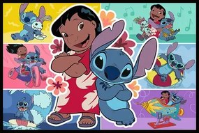 TREFL Puzzle Lilo  Stitch: Šťastný život / 2x200 dílků / 41 x 27,5 cm