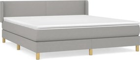 Box spring postel s matrací světle šedá 160 x 200 cm textil 3130121