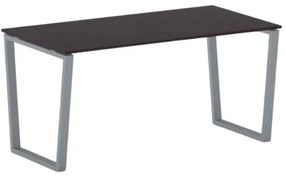 Kancelářský stůl PRIMO IMPRESS, šedostříbrná podnož, 1600 x 800 mm, wenge