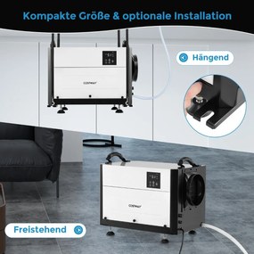Costway Odvlhčovač 20–58 l/den s časovačem a 3 režimy, bílý