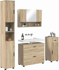 Sada koupelnového nábytku 4 ks Sonoma dub 35 x 30 x 192 cm 3393055