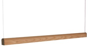Lineární závěsné svítidlo ze dřeva Curve Dekor: Dubové dřevo/ Černá, Délka: 1640 mm, Teplota chromatičnosti / Stmívání: TW 2700-6500 Kelvinů /…