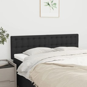 Čela postele 2 ks černá 72 x 5 x 78/88 cm textil