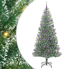 Umělý vánoční stromeček se sněhem a LED osvětlením 210 cm 3396830
