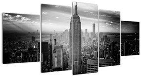Černobílý obraz města - New York
