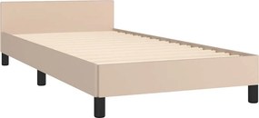Rám postele s čelem cappuccino 90x190 cm umělá kůže 3125426