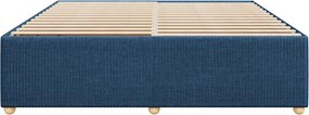 Rám postele bez matrace modrý 200 x 200 cm textil 3284969