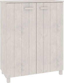 Botník HAMAR bílý 85 x 40 x 108 cm masivní borovice 340517