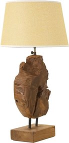 Stolní lampa Kepala 35 cm z masivu hnědá