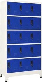 vidaXL Uzamykatelná skříň 90 x 40 x 180 cm ocel [339825] Barva: Šedá a modrá
