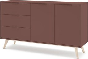 Matná komoda v terakotové barvě 140x81x40 cm Campus – Marckeric