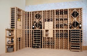 Expovinalia Regál na víno ARGANZA V Materiál a odstín: Borovice s bílým nátěrem